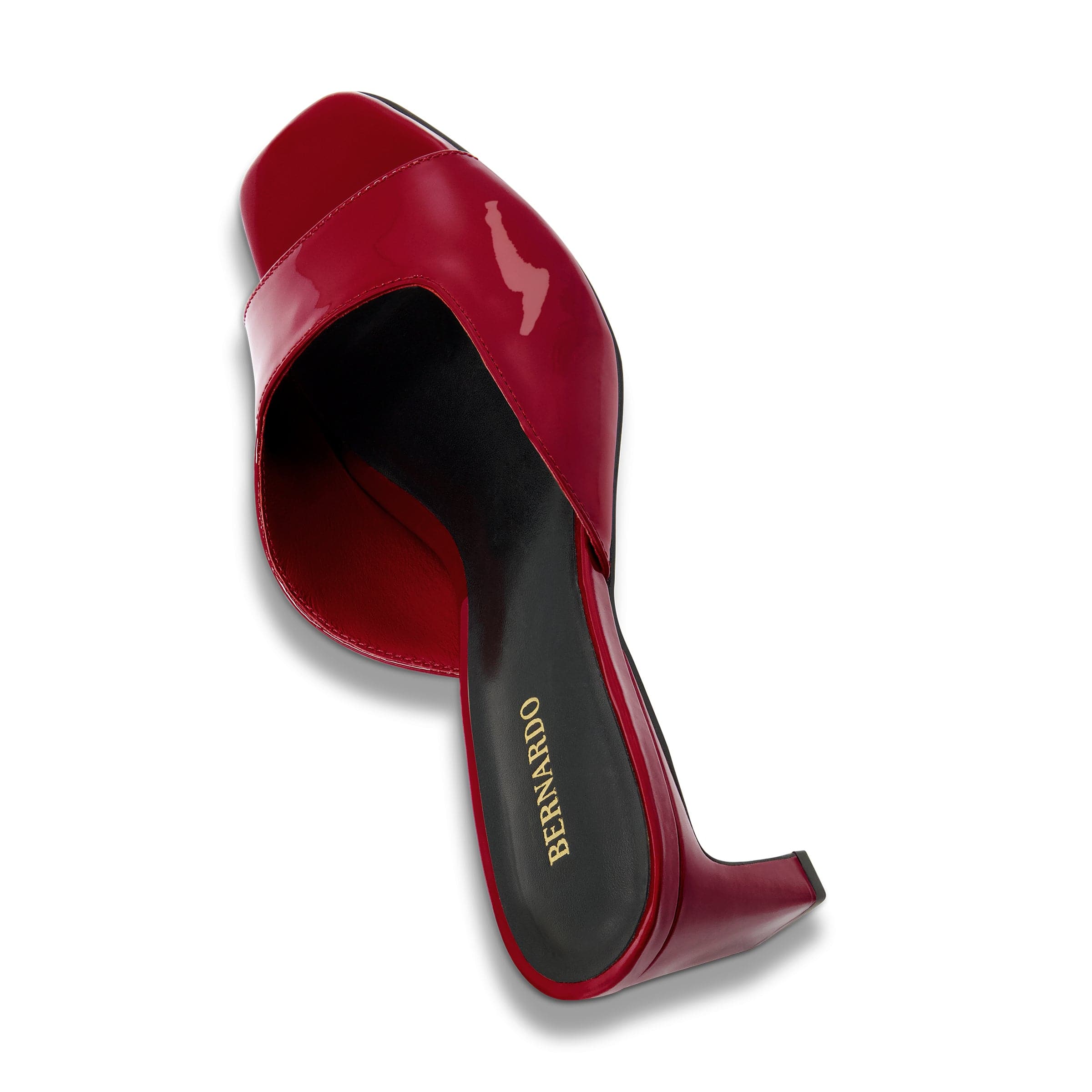 Cenza Mule Heel in Red Leather – Bernardo 1946